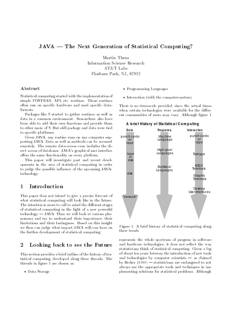 JAVA - The Next Generation of Statistical Computing? | Download Free ...