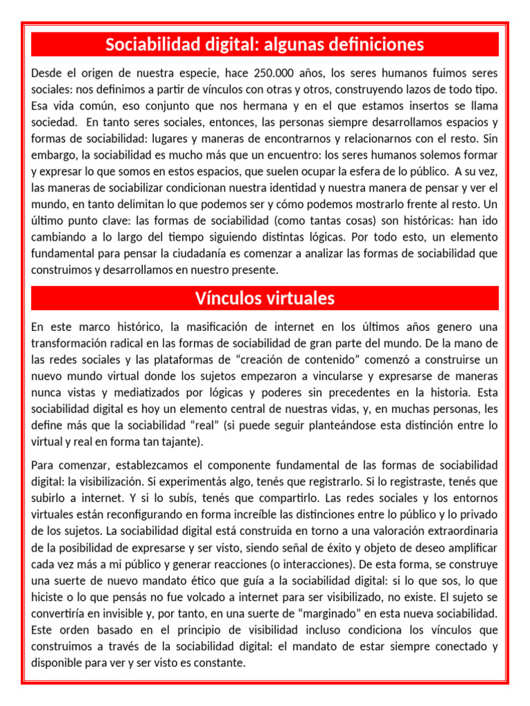 Sociabilidad digital | PDF | Internet | Socialización