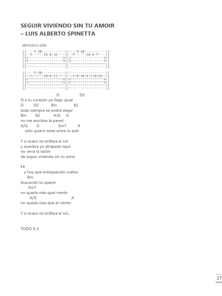 Seguir Viviendo Sin Tu Amor | PDF