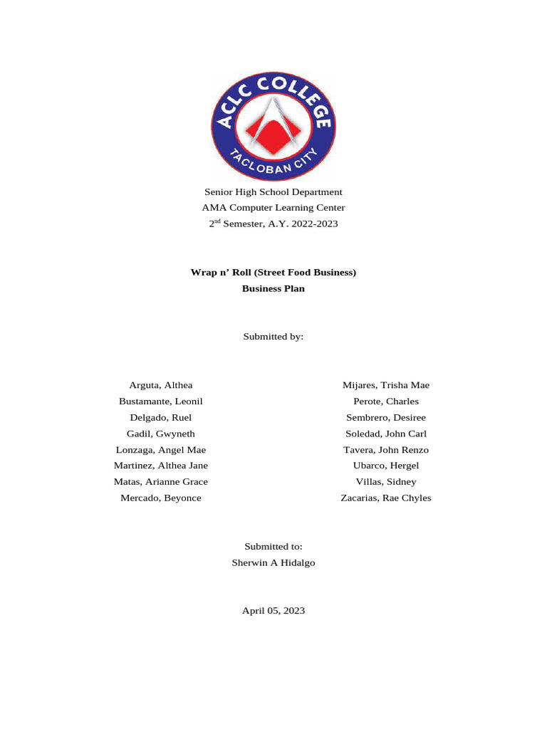 Wrap-N-Roll-BS-Plan | PDF | Marketing | Brand