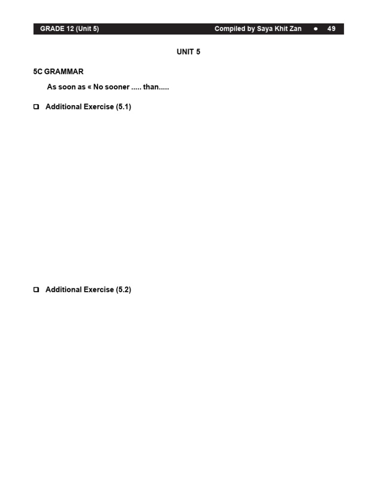 Additional Grammar (U5) 49-61 | PDF