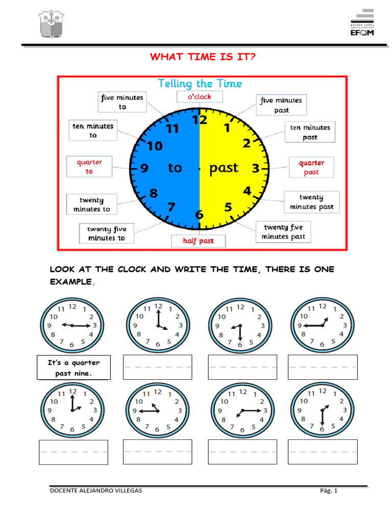 The Time Worksheet | PDF