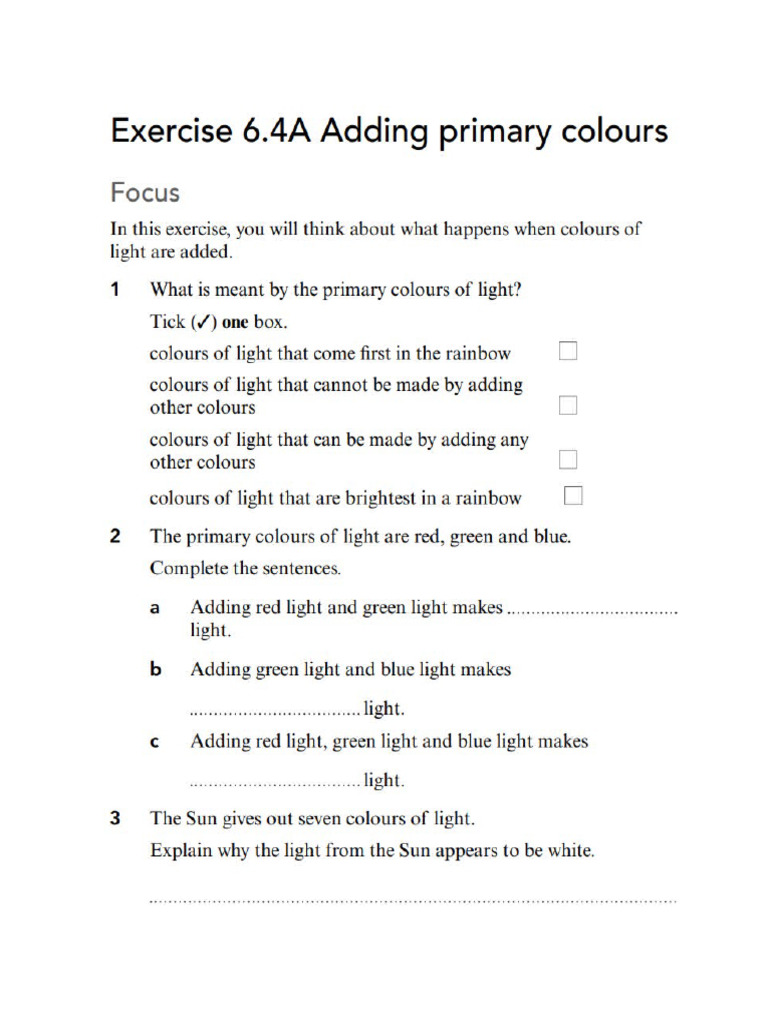 year 8 science light | PDF