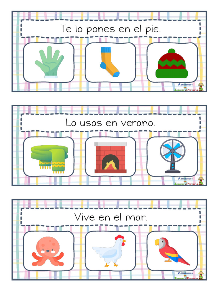 Tarjetas Comprension Pistas | PDF