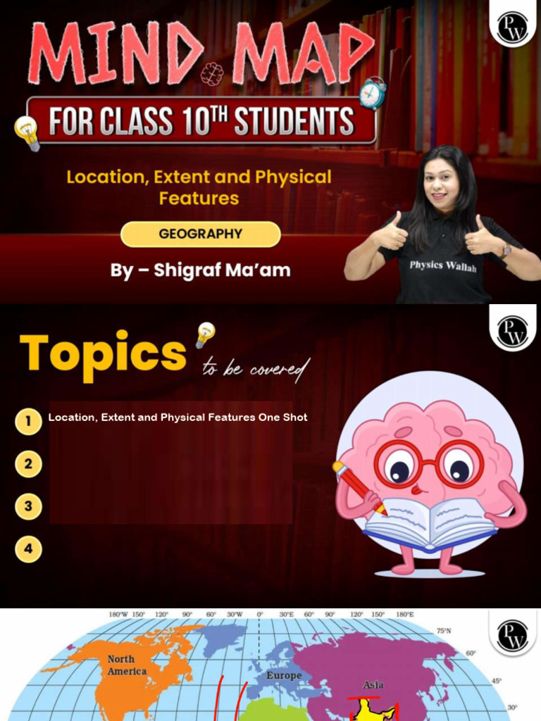 Location, Extent and Physical Features - Class Notes - Class 10th ICSE ...