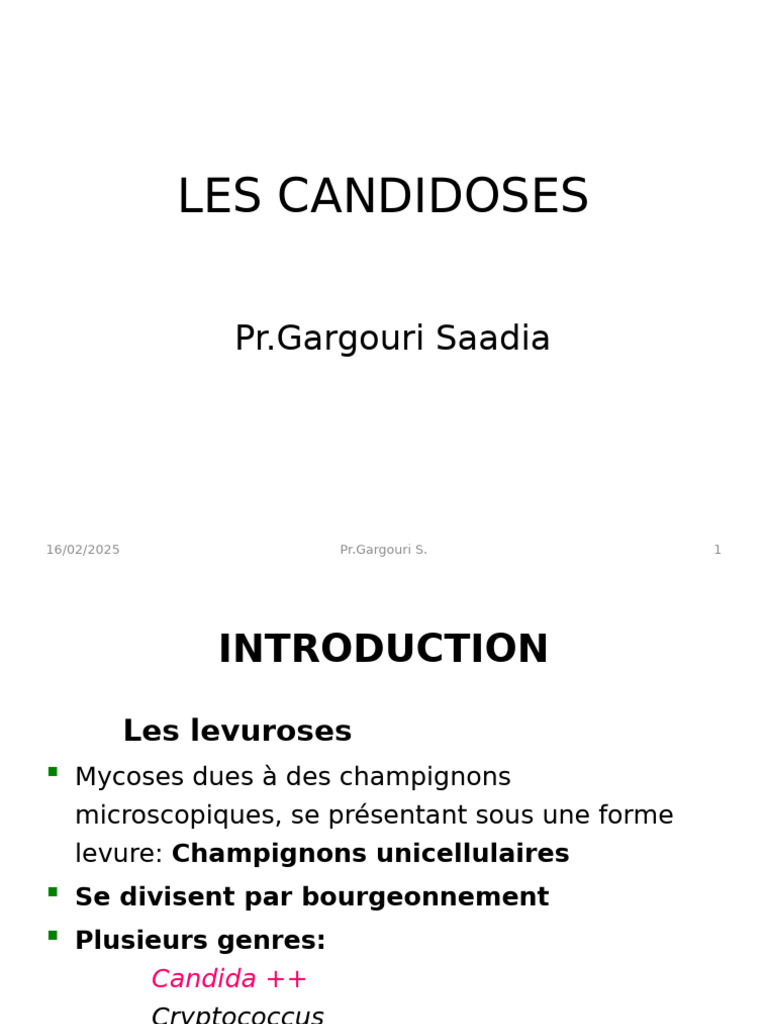 Candidoses Résidents | PDF | Candidose | Candida