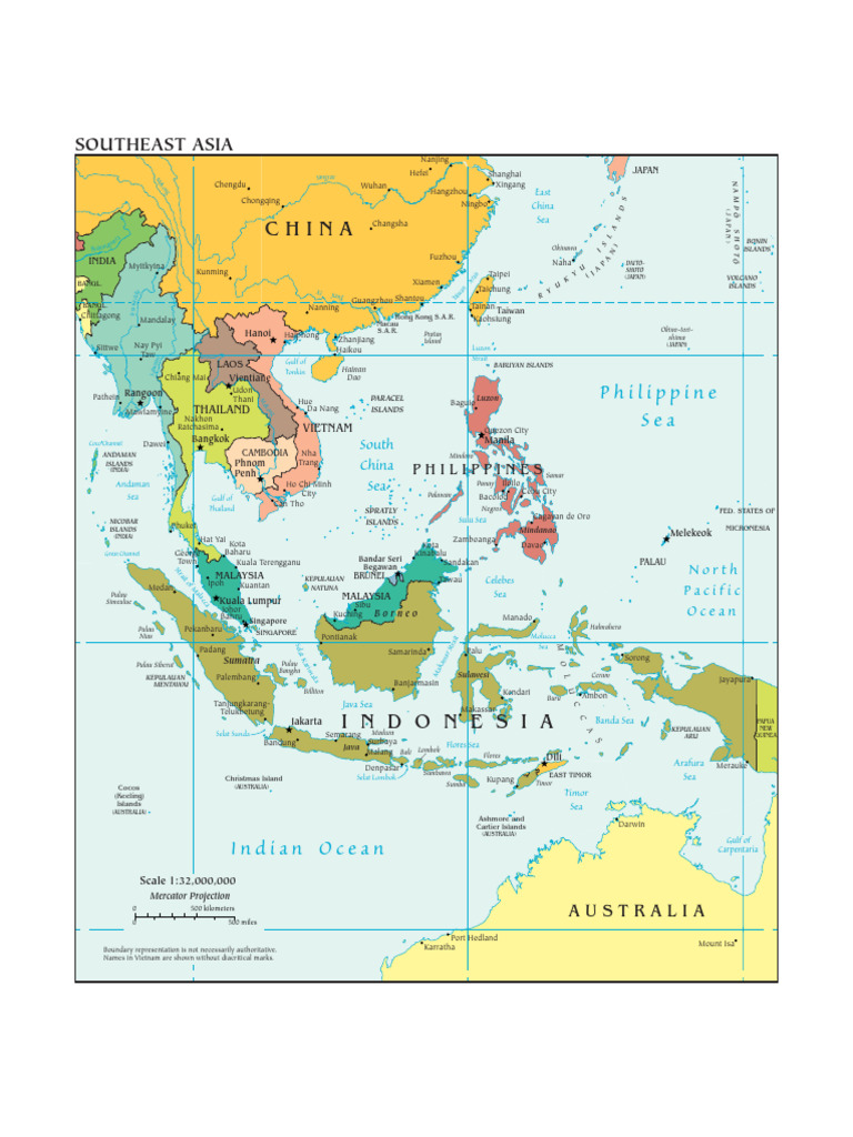 Southeast Asia Political-Map 2012 | PDF | Southeast Asia