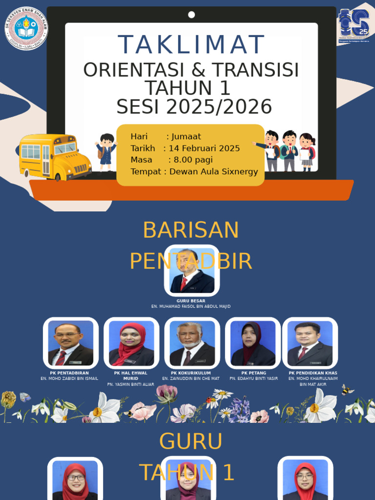 Orientasi & Transisi Tahun 1 2025 | PDF