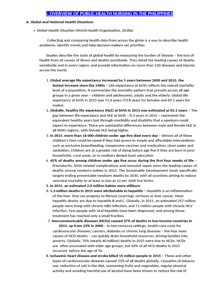CHN 1 (Prelim) | PDF | Millennium Development Goals | Non Communicable Disease