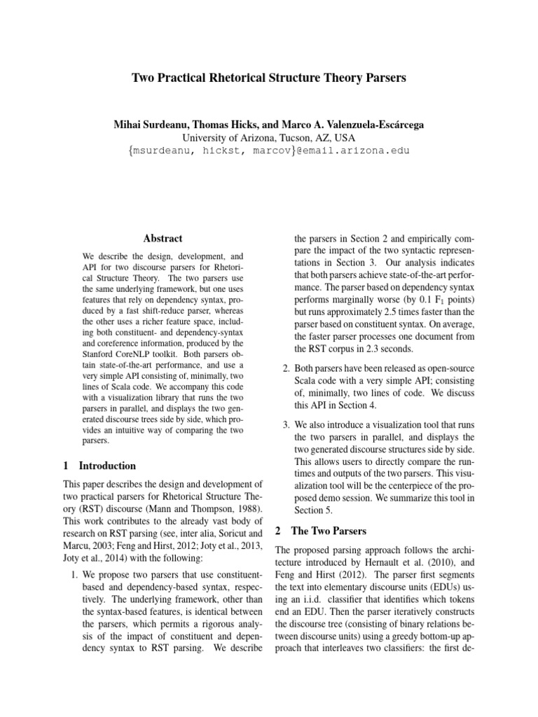 naacl2015-discourse | PDF | Parsing | Syntax