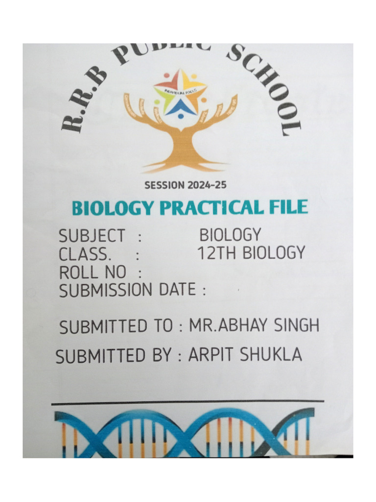 Biology Practical File 2024-25 | PDF