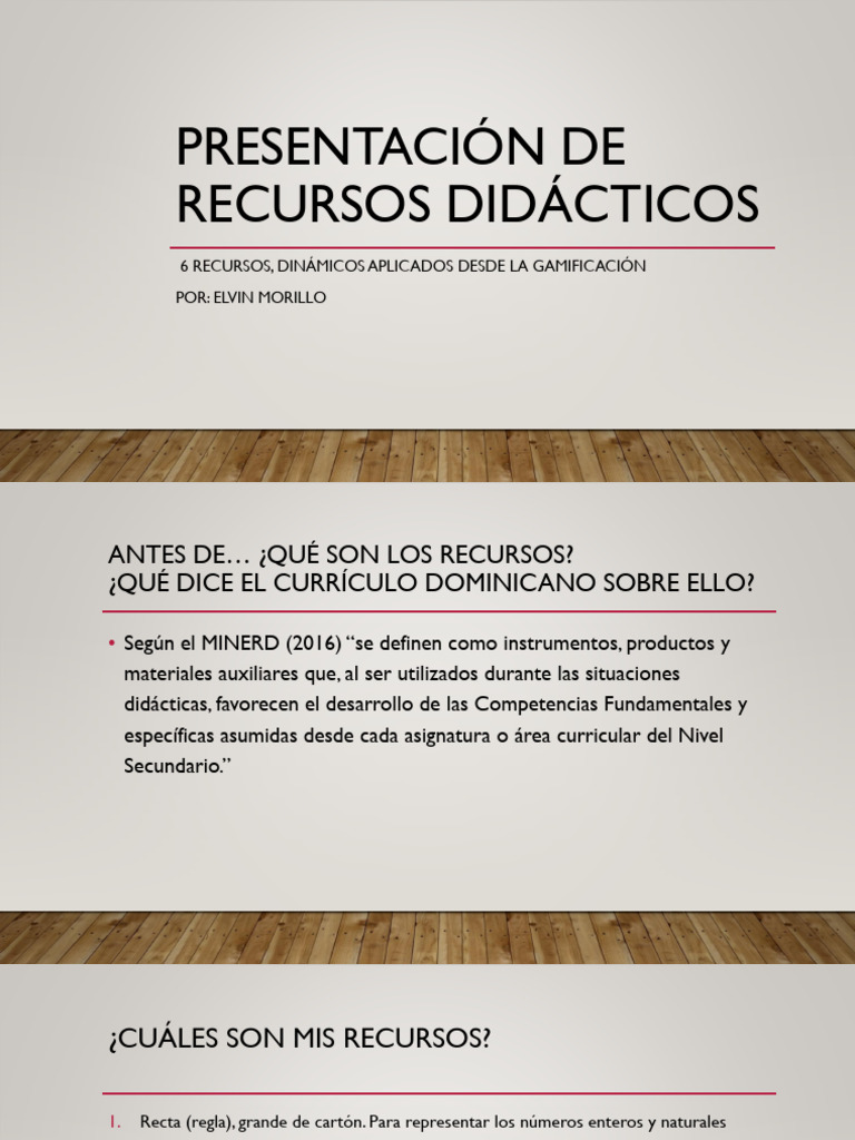 Presentación de recursos didácticos | PDF | Aprendizaje