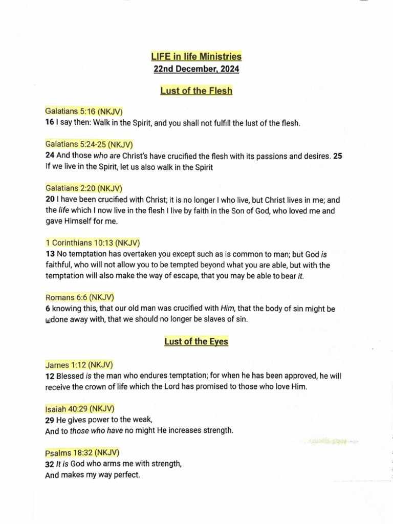 Scriptures - Sunday 23 December 2024 | PDF