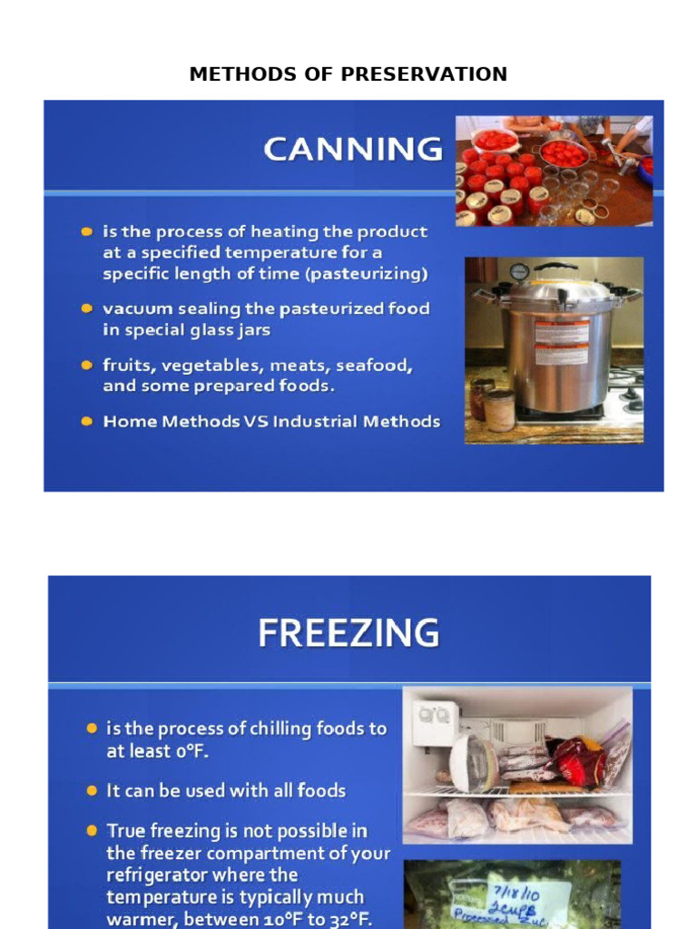 Methods of Preservation | PDF