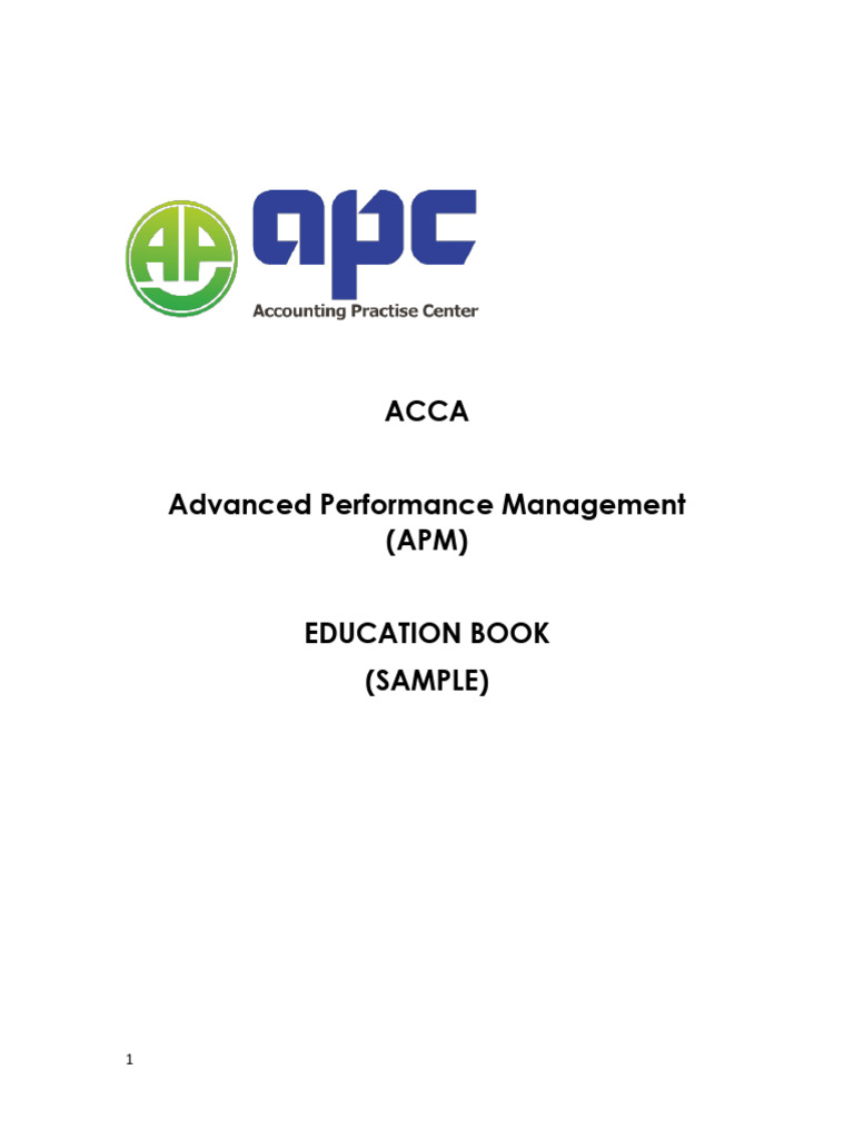 Sample - Apm - Education - Book 3 | PDF | Performance Indicator ...