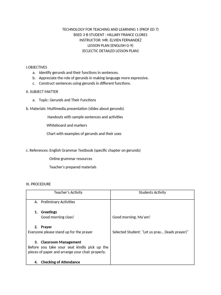 Teaching Gerunds: Functions and Examples | PDF | Verb | Subject (Grammar)