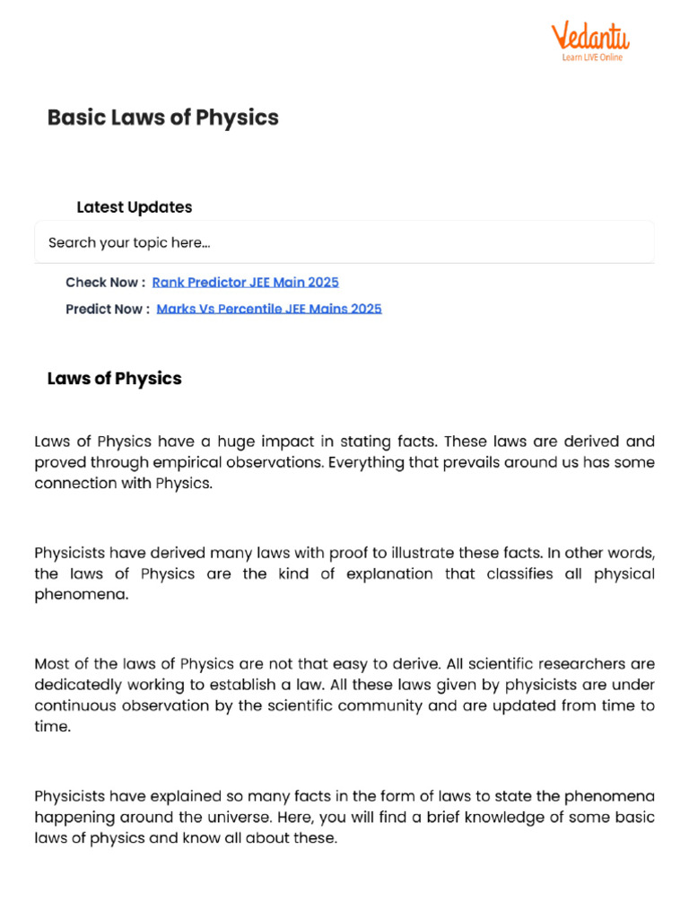 Basic Laws of Physics | PDF