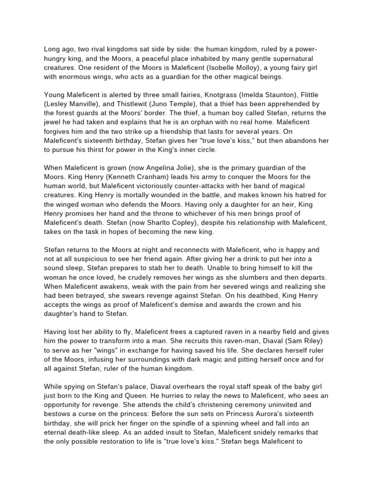 synopsis-Maleficent | PDF