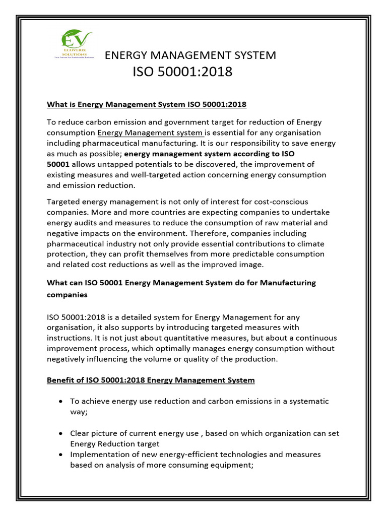 ISO 50001 EnMS Document | PDF | Energy Management | Audit