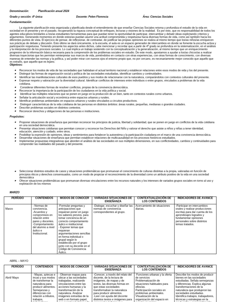 Modelo Plani Anual Tercer Milenio | PDF | Sociedad | Enseñando