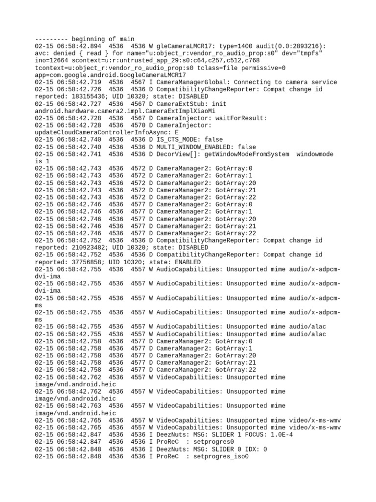 Logcat1739582922656 PDF | PDF | Data Compression | Codec