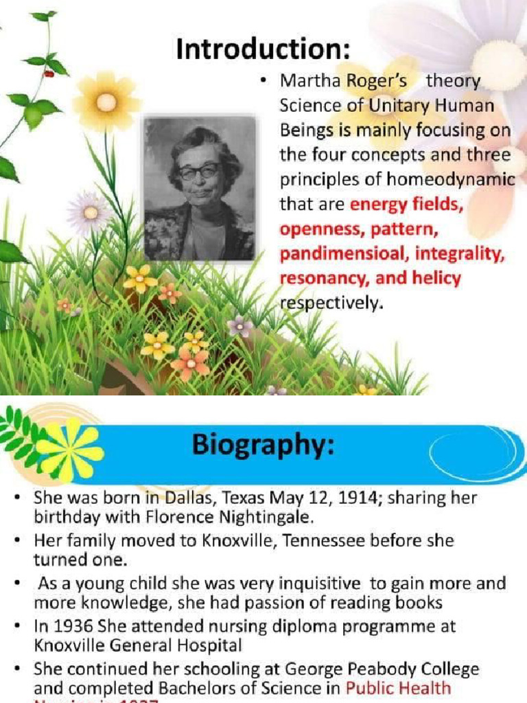 Martha E. Rogers Theory | PDF