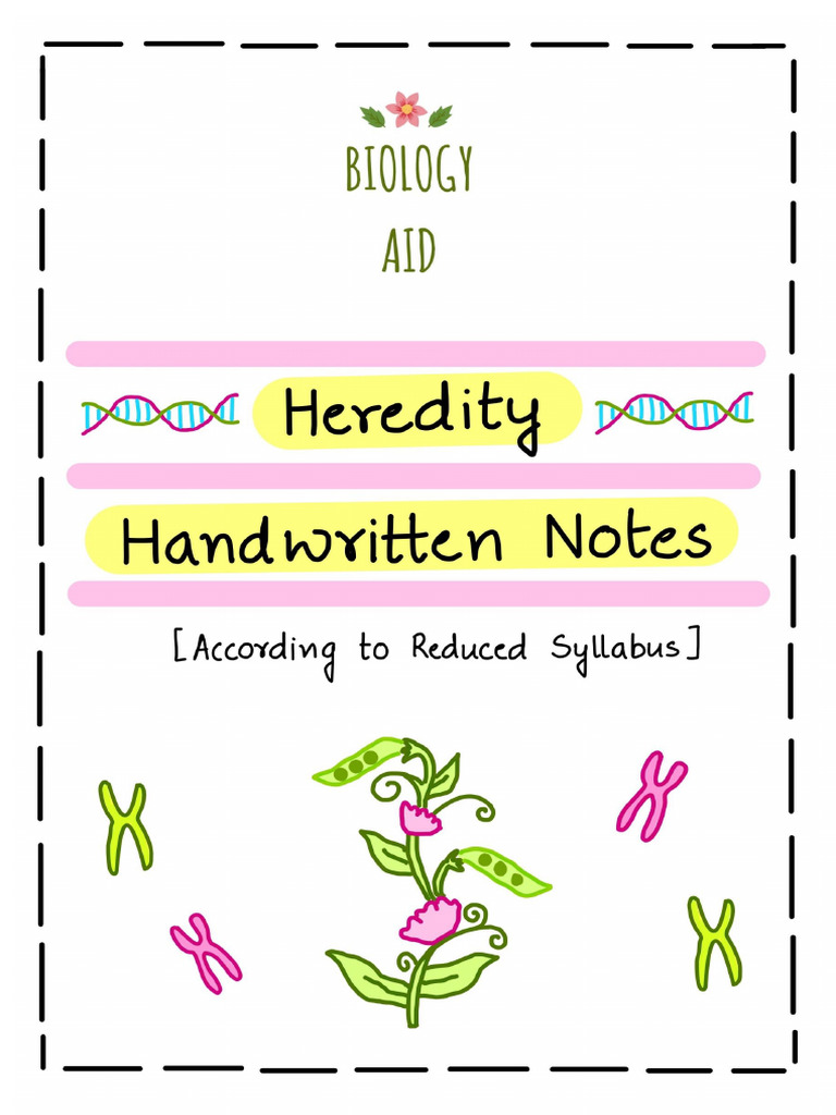 Heredity (Biology Aid Notes) - 220102 - 082606 | PDF