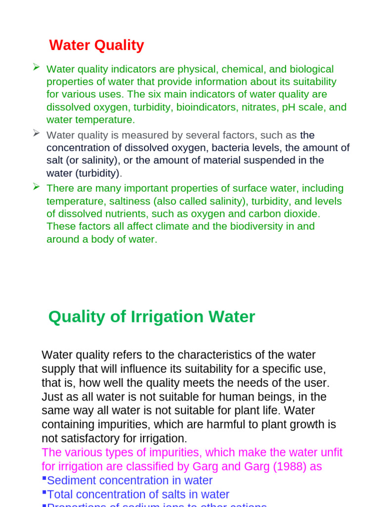 Water Quality | PDF | Water Quality | Salinity