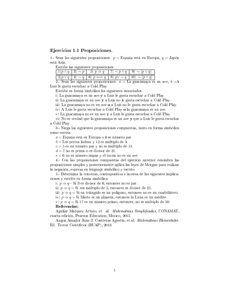 Act 1 Proposiciones | PDF