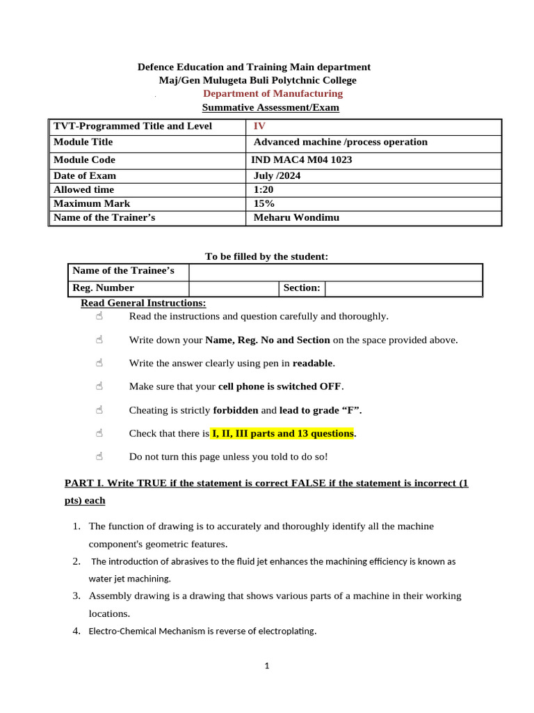 Arc Welding FINAL EXAM | PDF