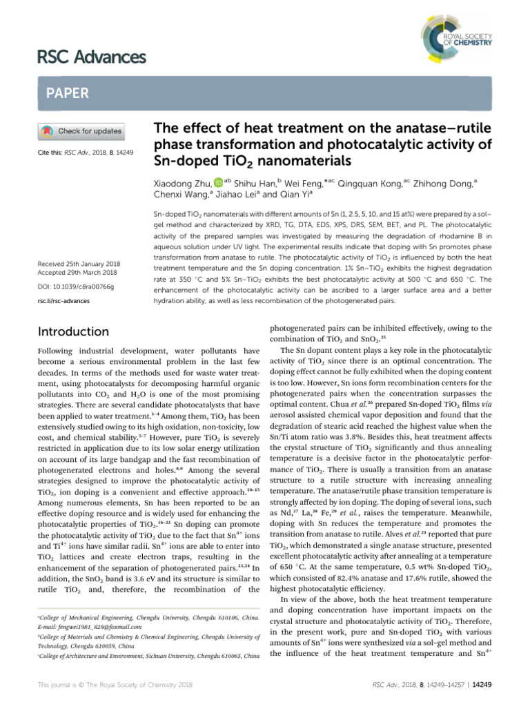 The_effect_of_heat_treatment_on_the_anatase-rutile | PDF | Titanium ...