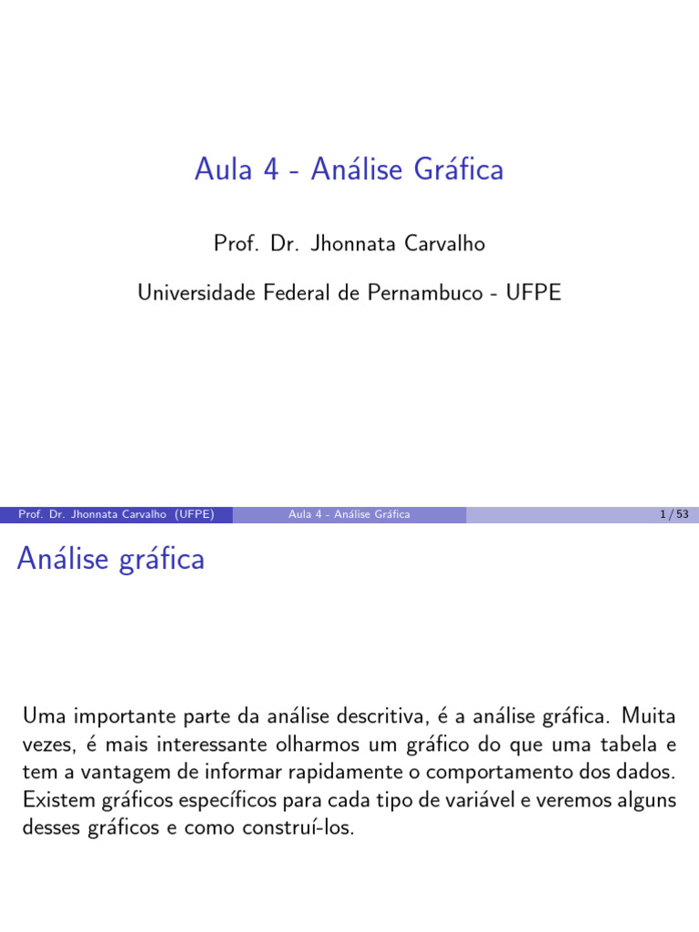 Aula04 - Analise grafica | PDF | Simetria | Histograma