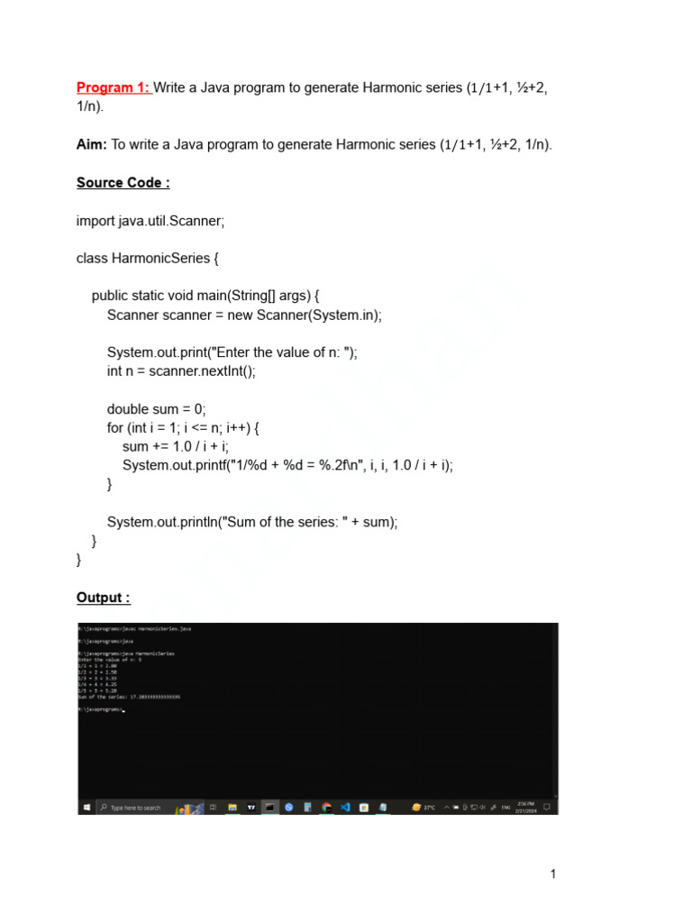 JAVA Lab Programs CZCA & BA | PDF | Constructor (Object Oriented Programming) | Programming