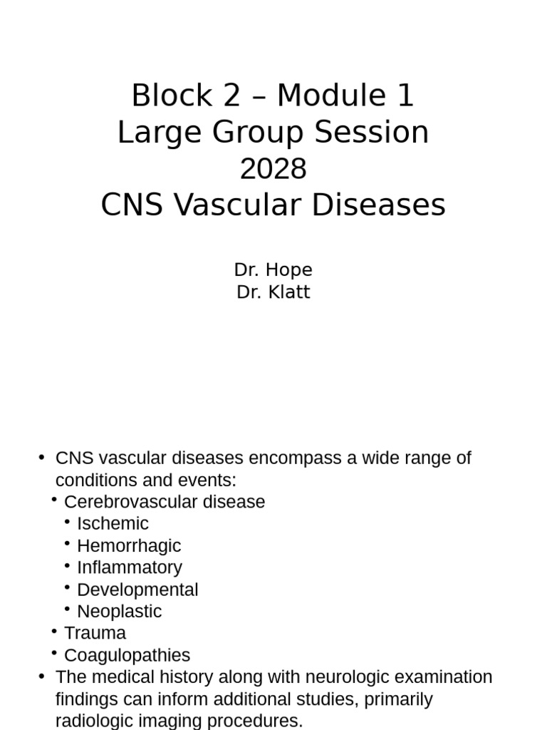CNS Vascular - DZ 2028 | PDF | Stroke | Ischemia