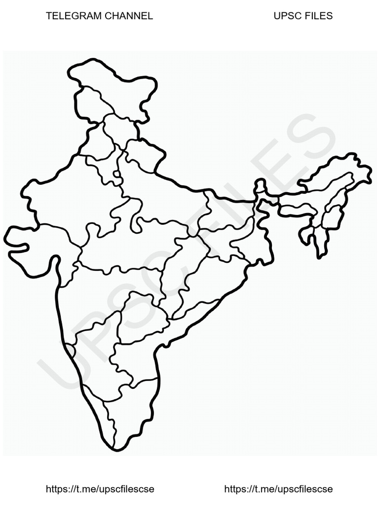 Indian Blank Map For Practice | PDF