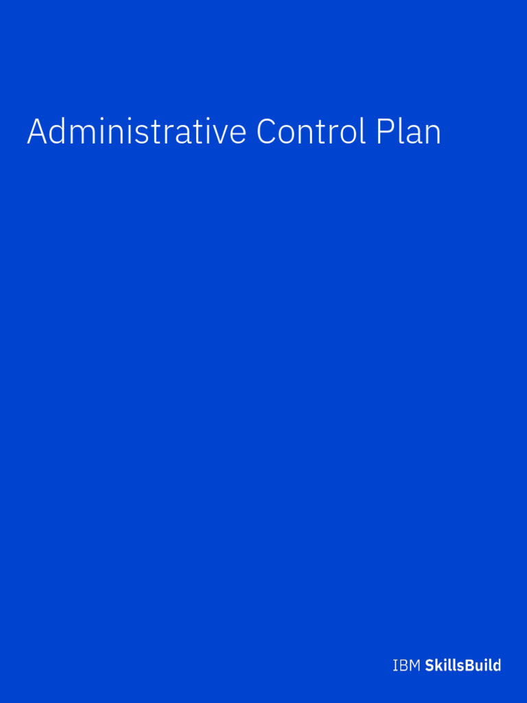 Administrative Control Plan for Cybersecurity | PDF