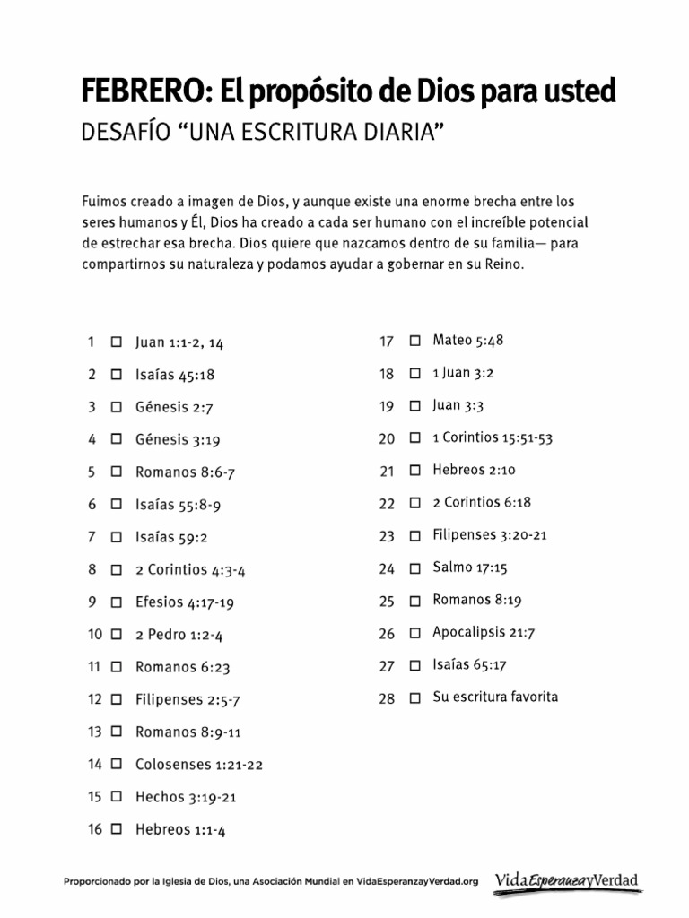 Desafio Una Escritura Diaria Febrero 2023 Bn | PDF