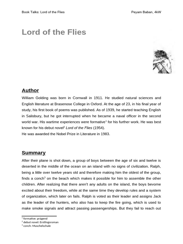 Lord of The Flies Handout | PDF