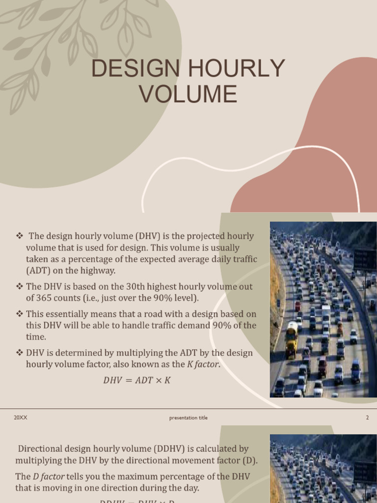 Design Hourly Volume | PDF | Applied Mathematics