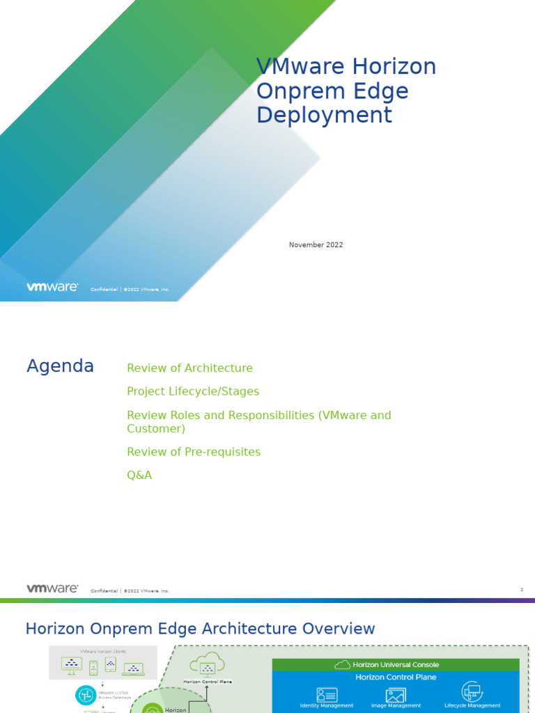 Horizon Onprem Edge Onboarding Kickoff Deck v0.1 | PDF | Computing | Cloud Computing