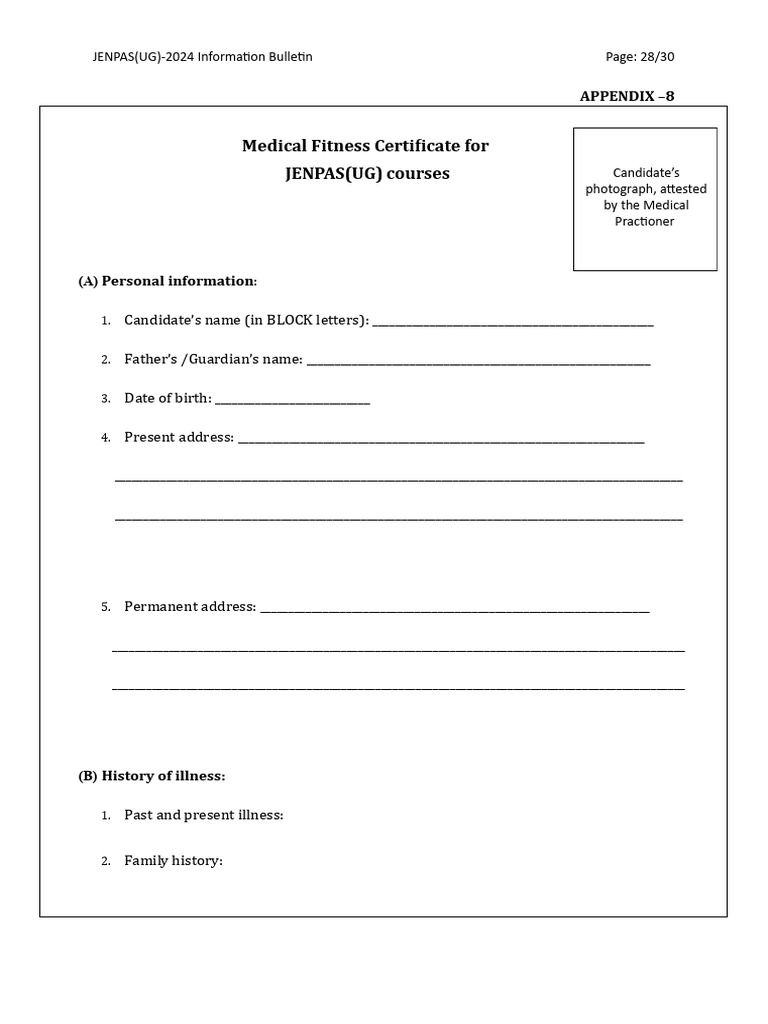 JENPAS UG Medical Certificate | PDF | Medical Specialties | Clinical ...