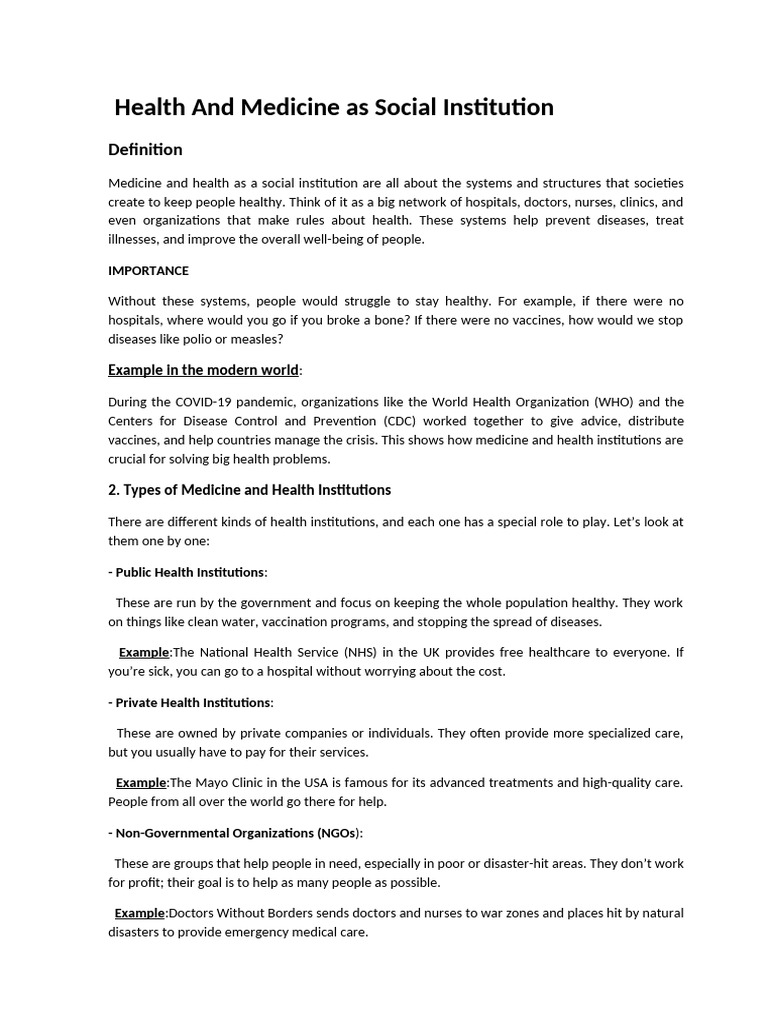 Health and Medicine Topic | PDF | Health Care | Medicine