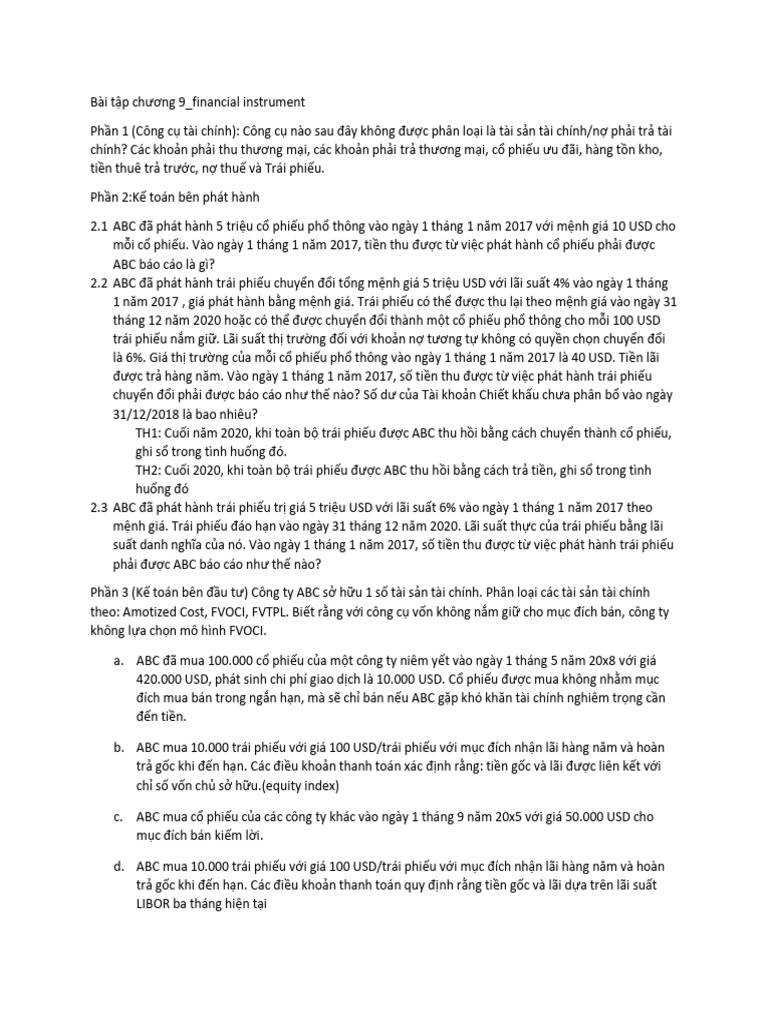 Bài tập C9_financial instrument_VIE_2024 | PDF
