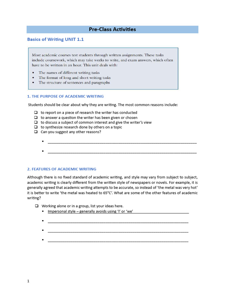 Module 1-Pre-Class Activities | PDF | Sentence (Linguistics) | Human Communication