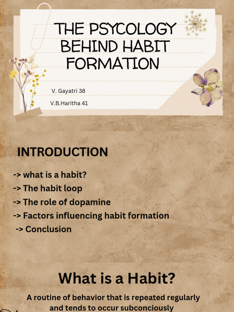 Psychology of Habit Formation Explained | PDF