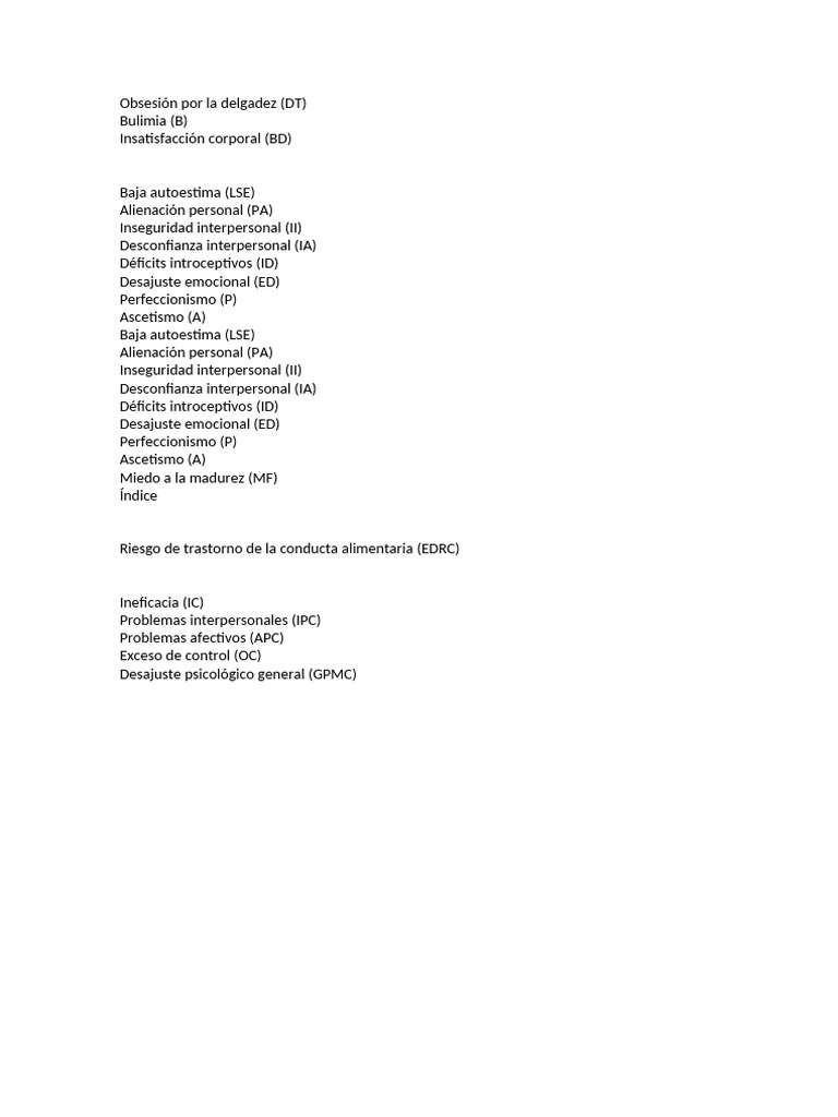 Indices Del Edi-3 | PDF