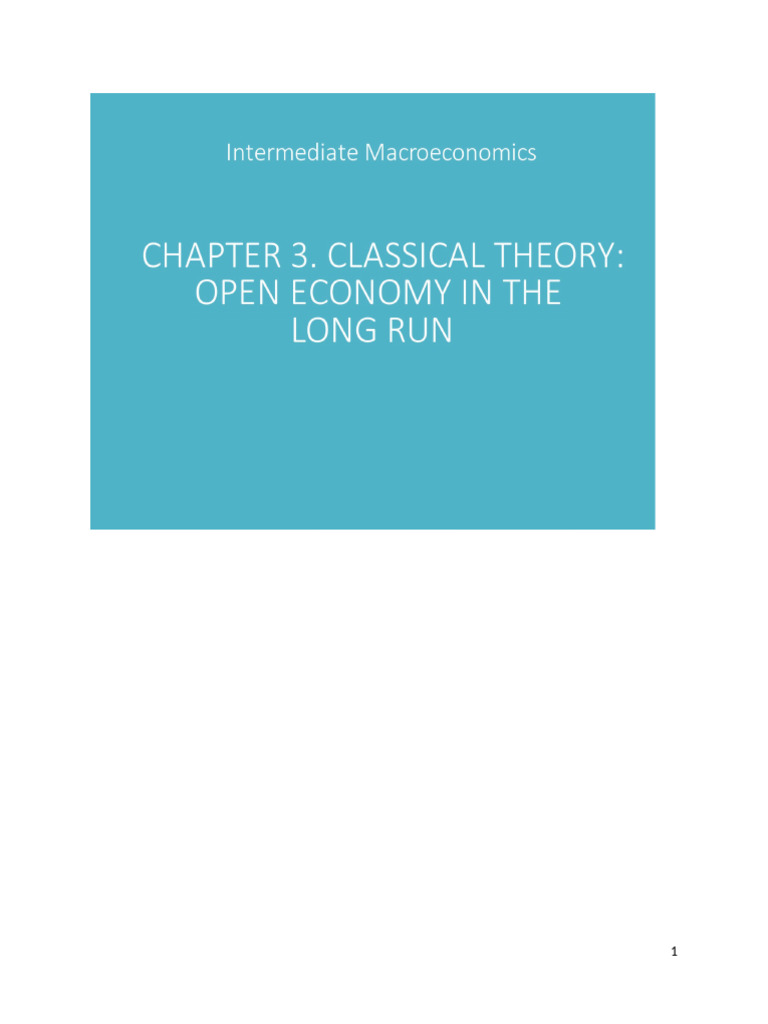Intermediate Macroeconomics 3 | PDF