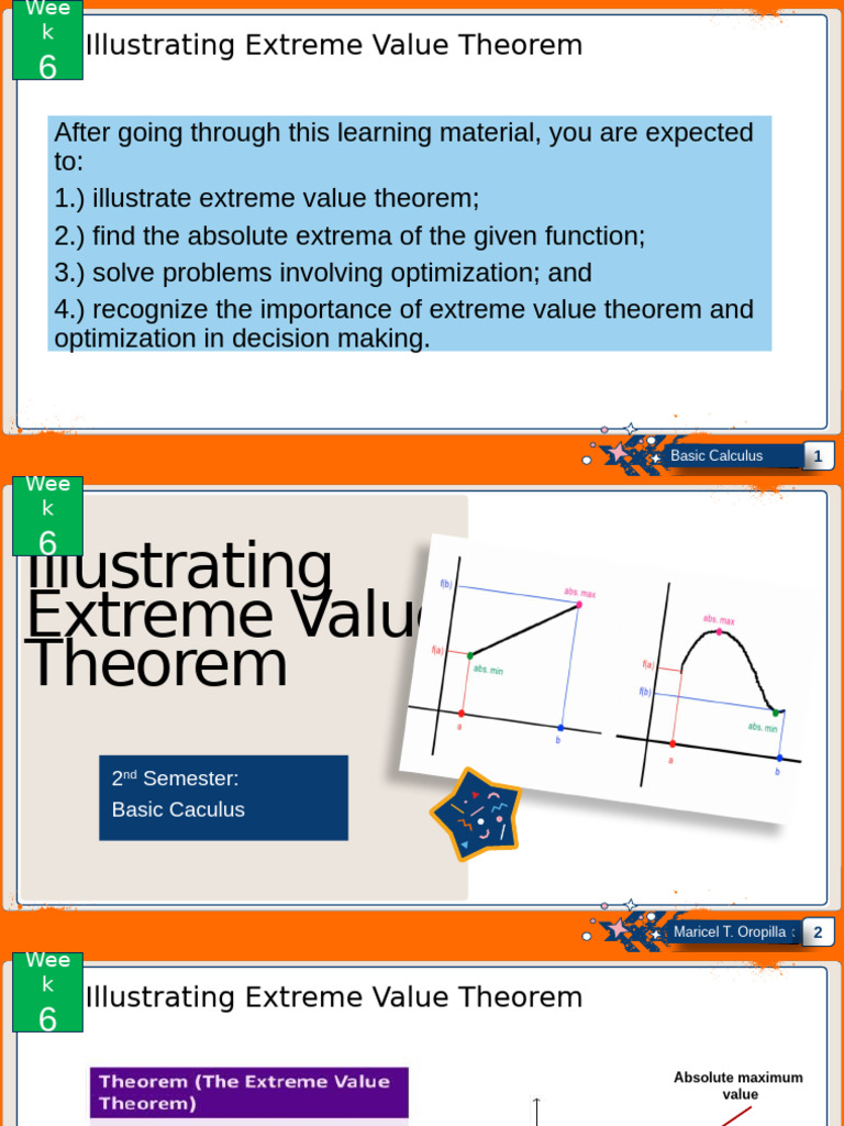 BC Week6 Illustrating Extreme Value Theorem | PDF | Mathematical ...