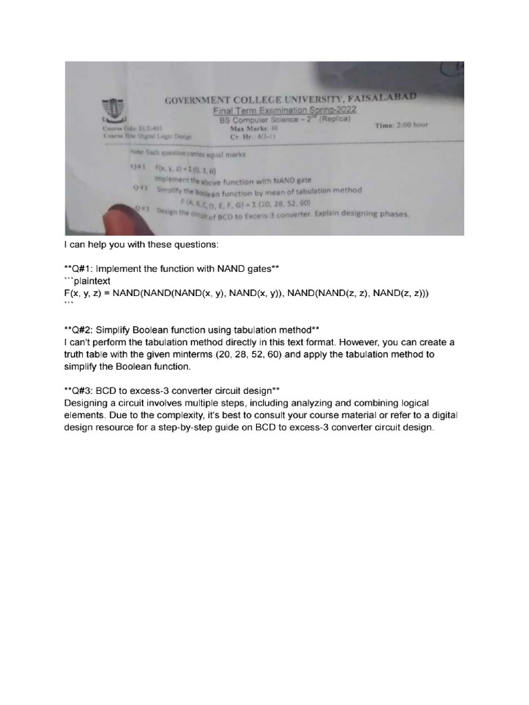Solved Past Paper 4 | PDF