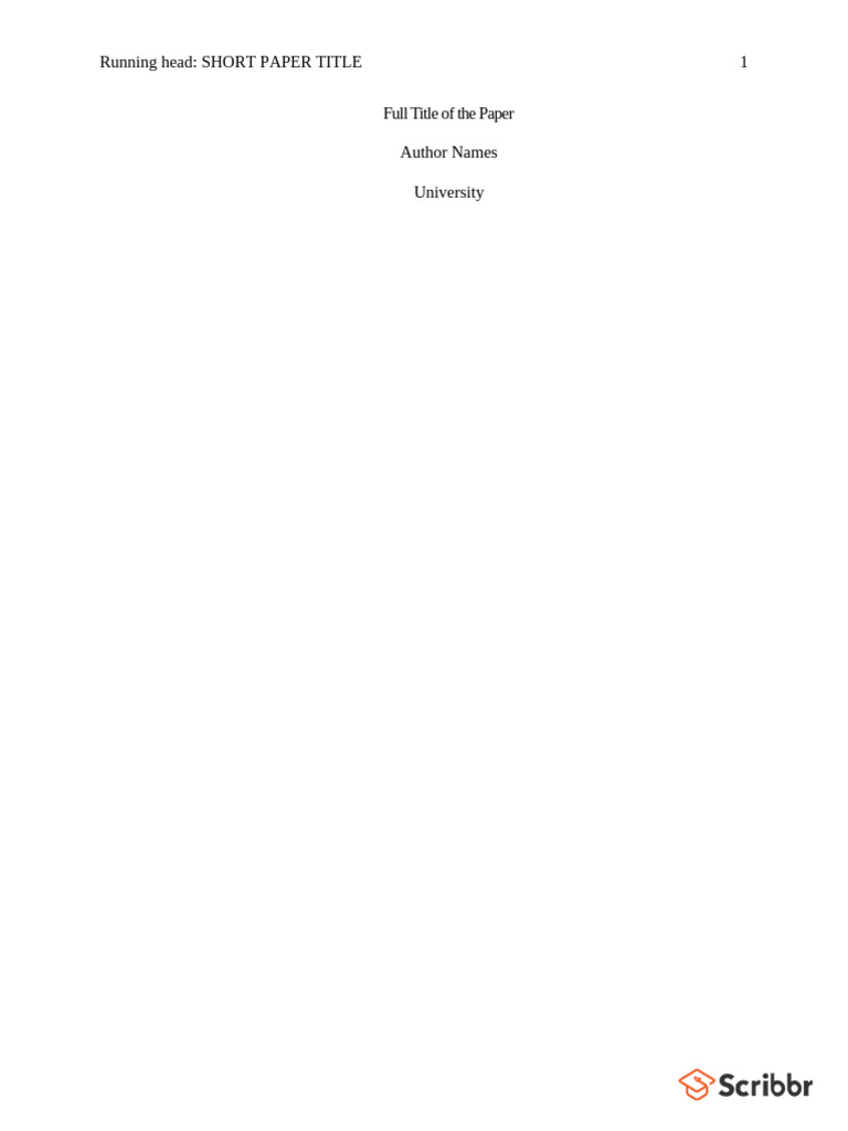 APA 6th Ed Format Template Scribbr | PDF | Science